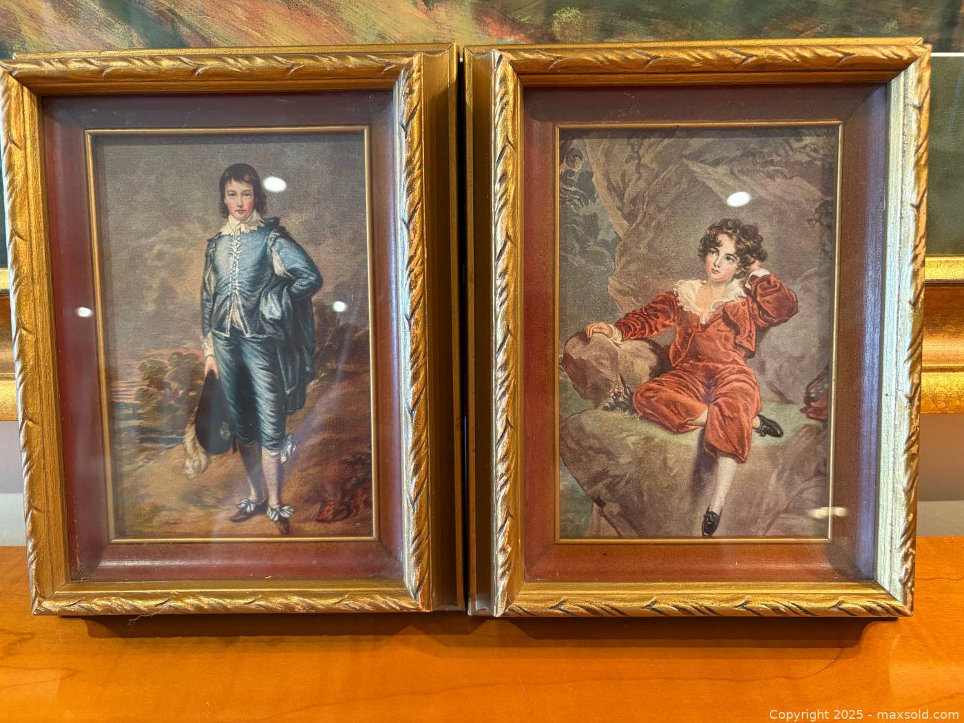 Blue Boy and Red Boy framed miniature reproductions | Maxsold