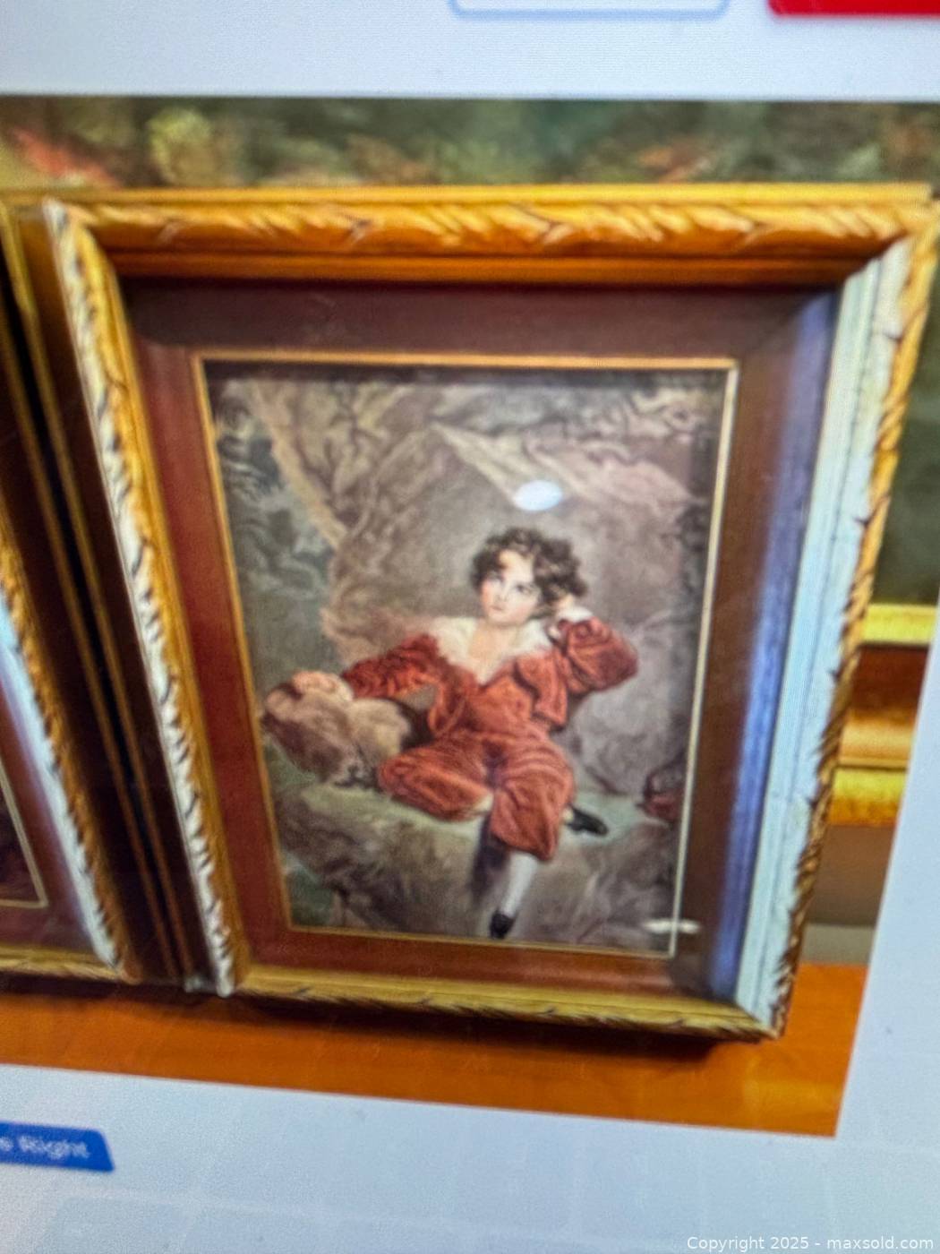 Blue Boy and Red Boy framed miniature reproductions | Maxsold