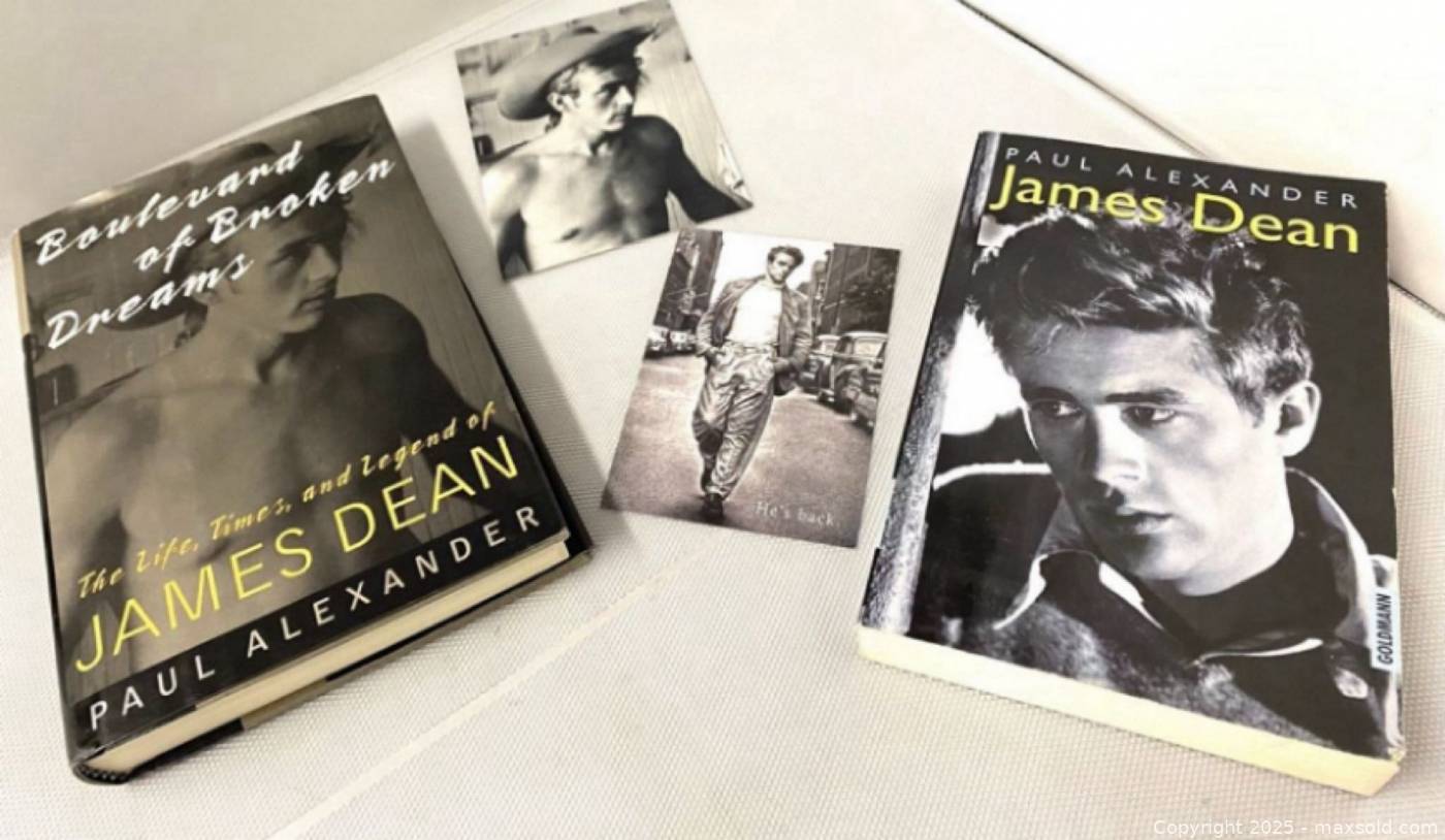 James Dean Biographies Eng & Ger + Postcards | Maxsold