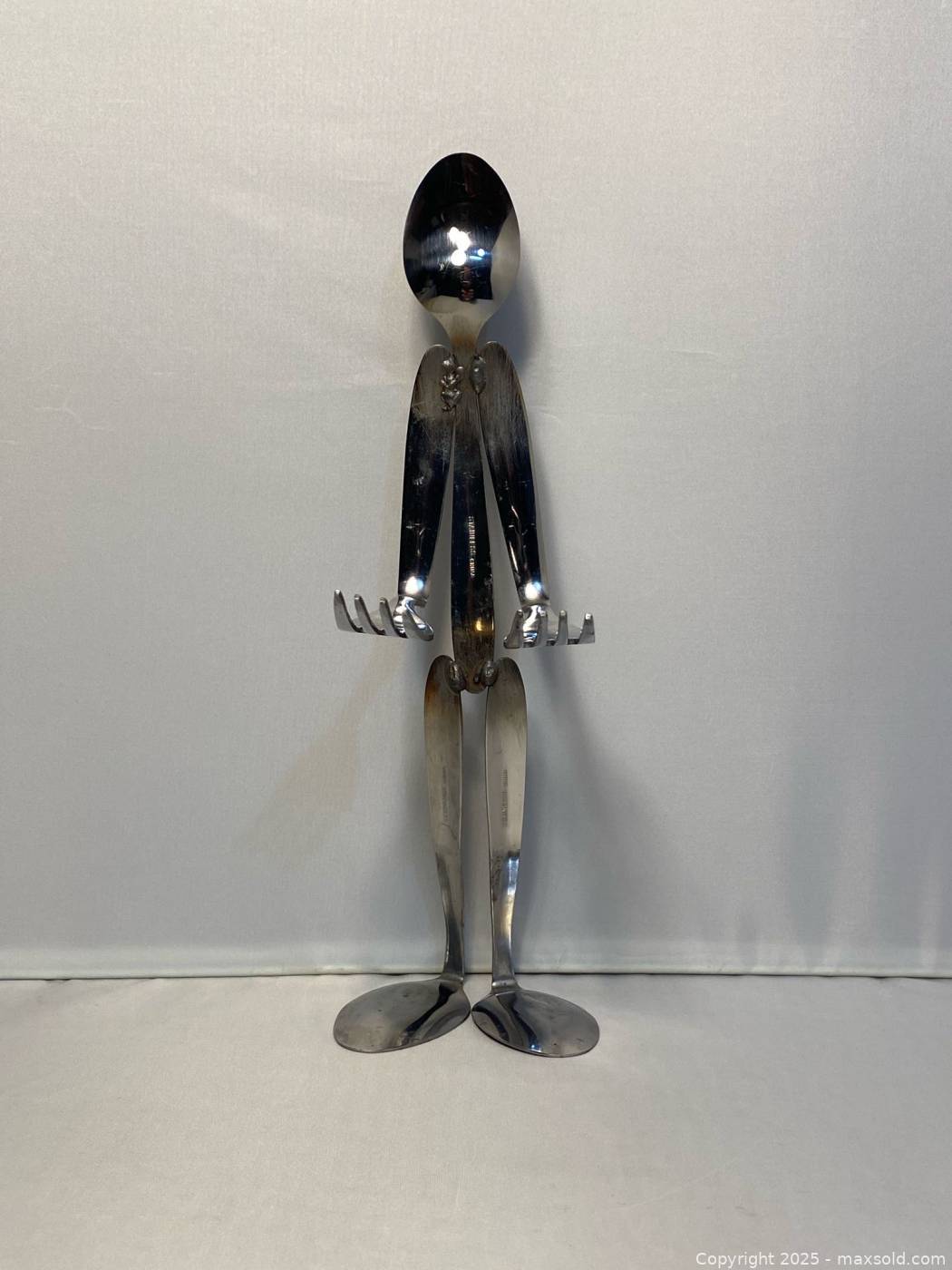 Metal Silverware Man Sculpture | Maxsold
