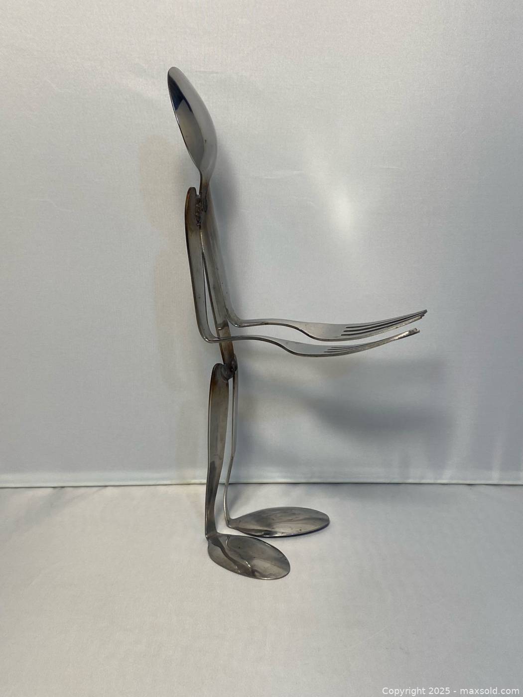 Metal Silverware Man Sculpture | Maxsold