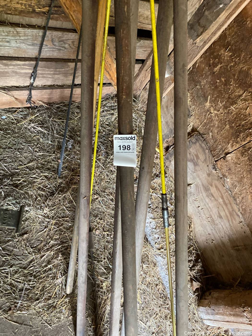 Chimney sweep brush, pole trimmer, assorted extension poles | Maxsold