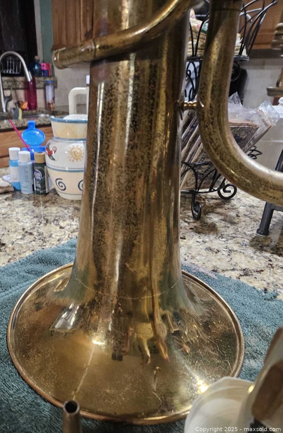 Vintage Brass Baritone with Case, Mouthpieces & Brass Cleaner | Maxsold