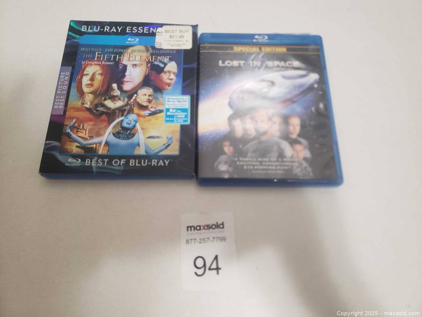Two Blu-ray Movies – The Fifth Element & Lost In Space | Maxsold