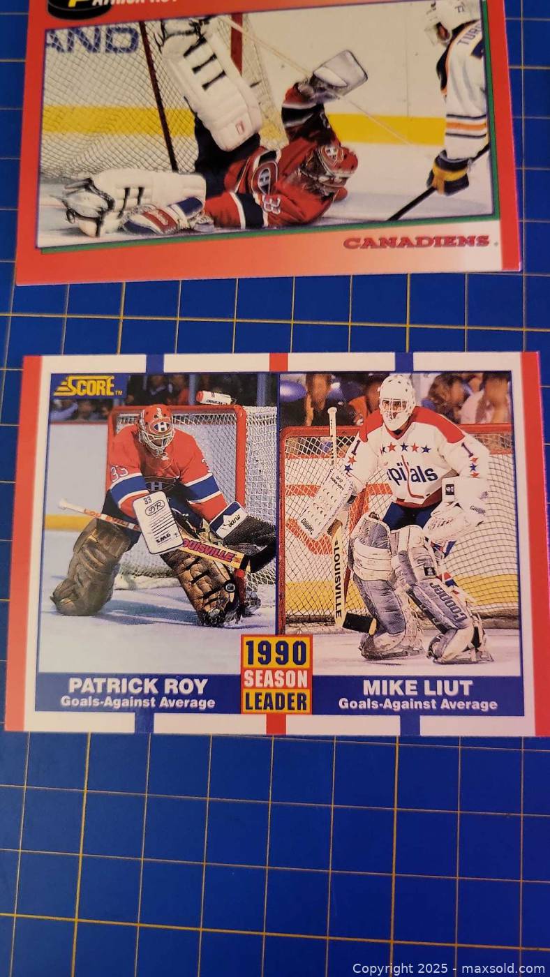 3 Patrick Roy 1990 Score Hockey Cards | Maxsold