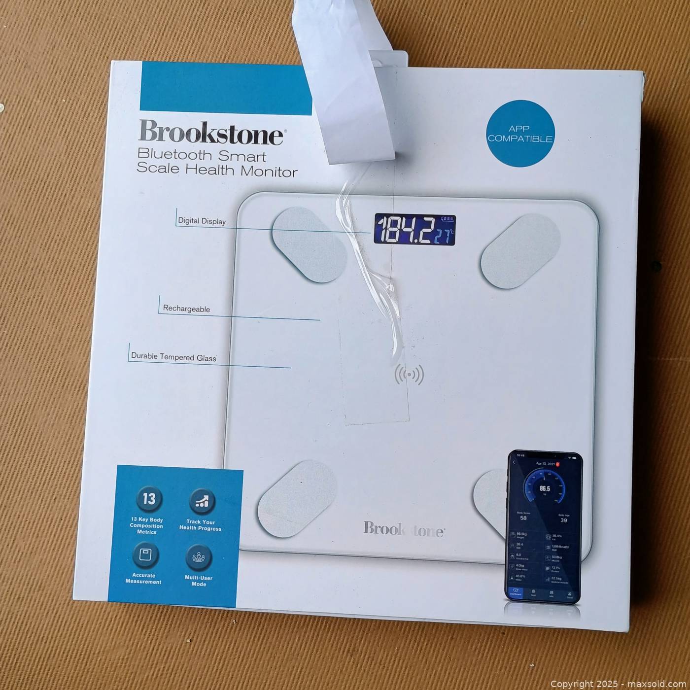 Brookstone Smart Bluetooth Bathroom Scale | Maxsold