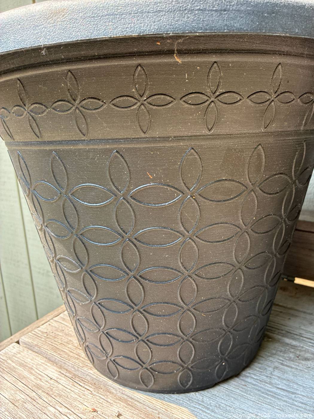 Three Large Plastic Outdoor Planters | Maxsold