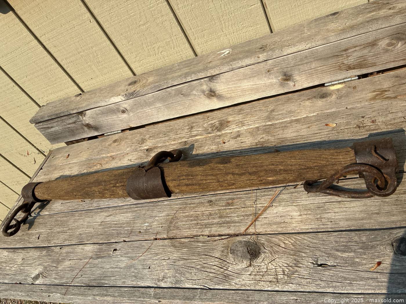 Antique wooden double tree yoke | Maxsold