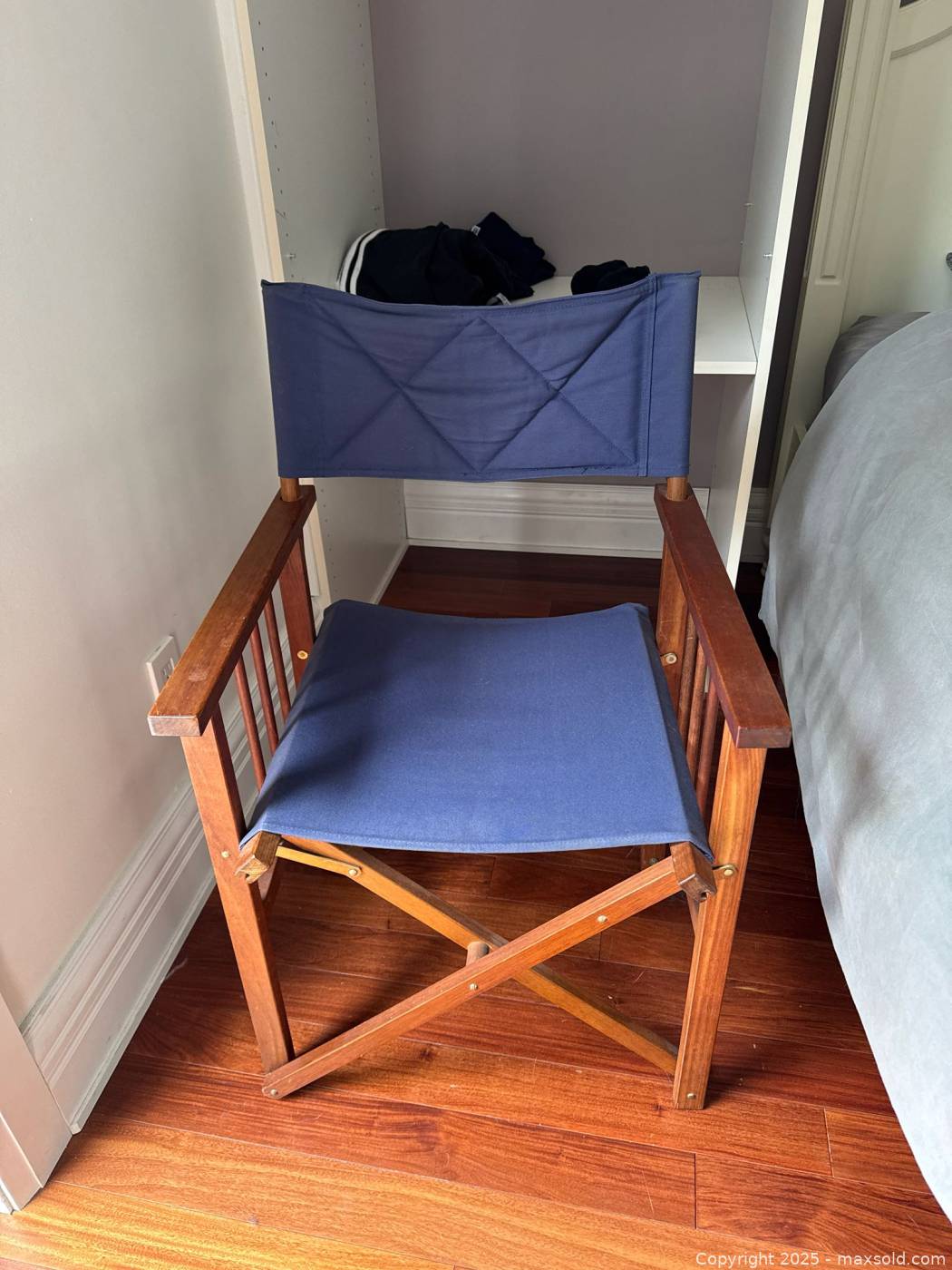 Folding Wood Chair with Upholstered Seat | Maxsold
