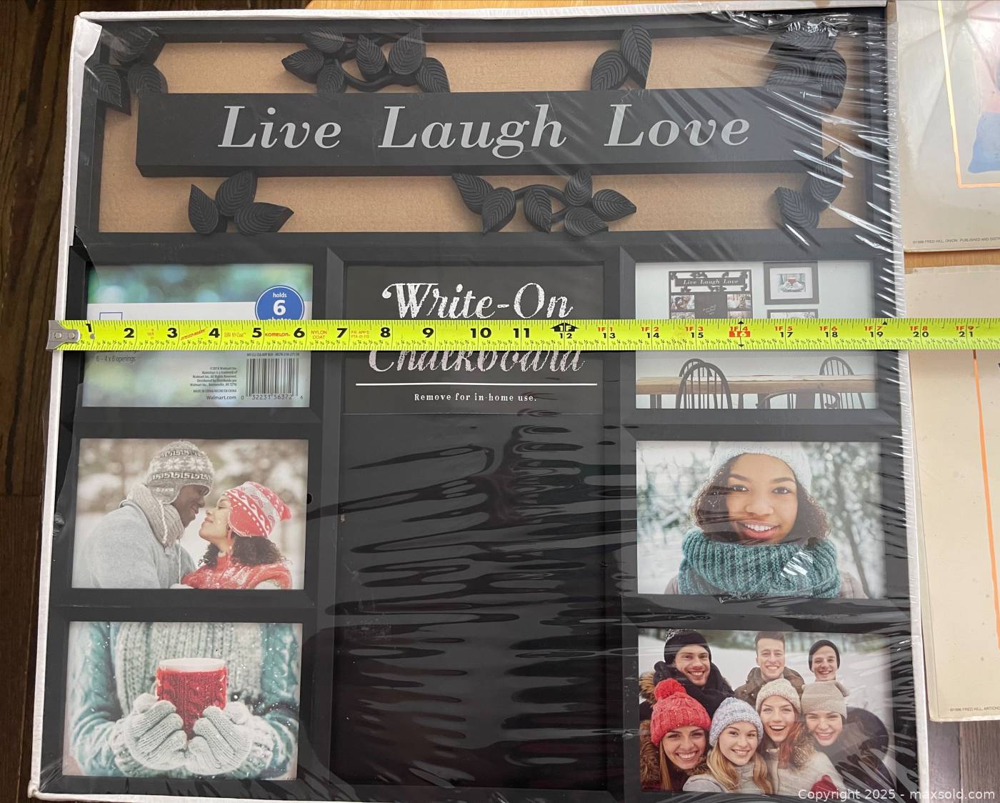 Chalkboard multi-photo frame & 4 botanical prints | Maxsold