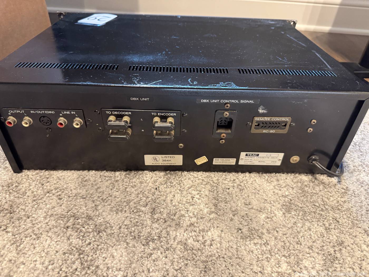 TEAC C-3 three-head cassette deck | Maxsold
