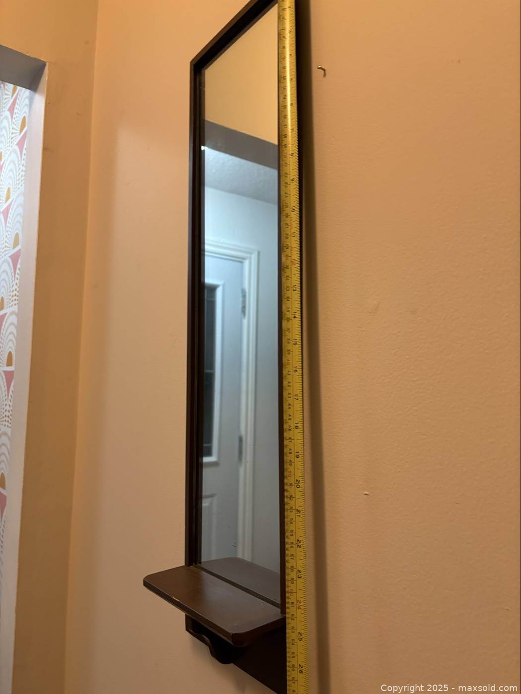 Matching mid-century hall mirrors with shelves | Maxsold