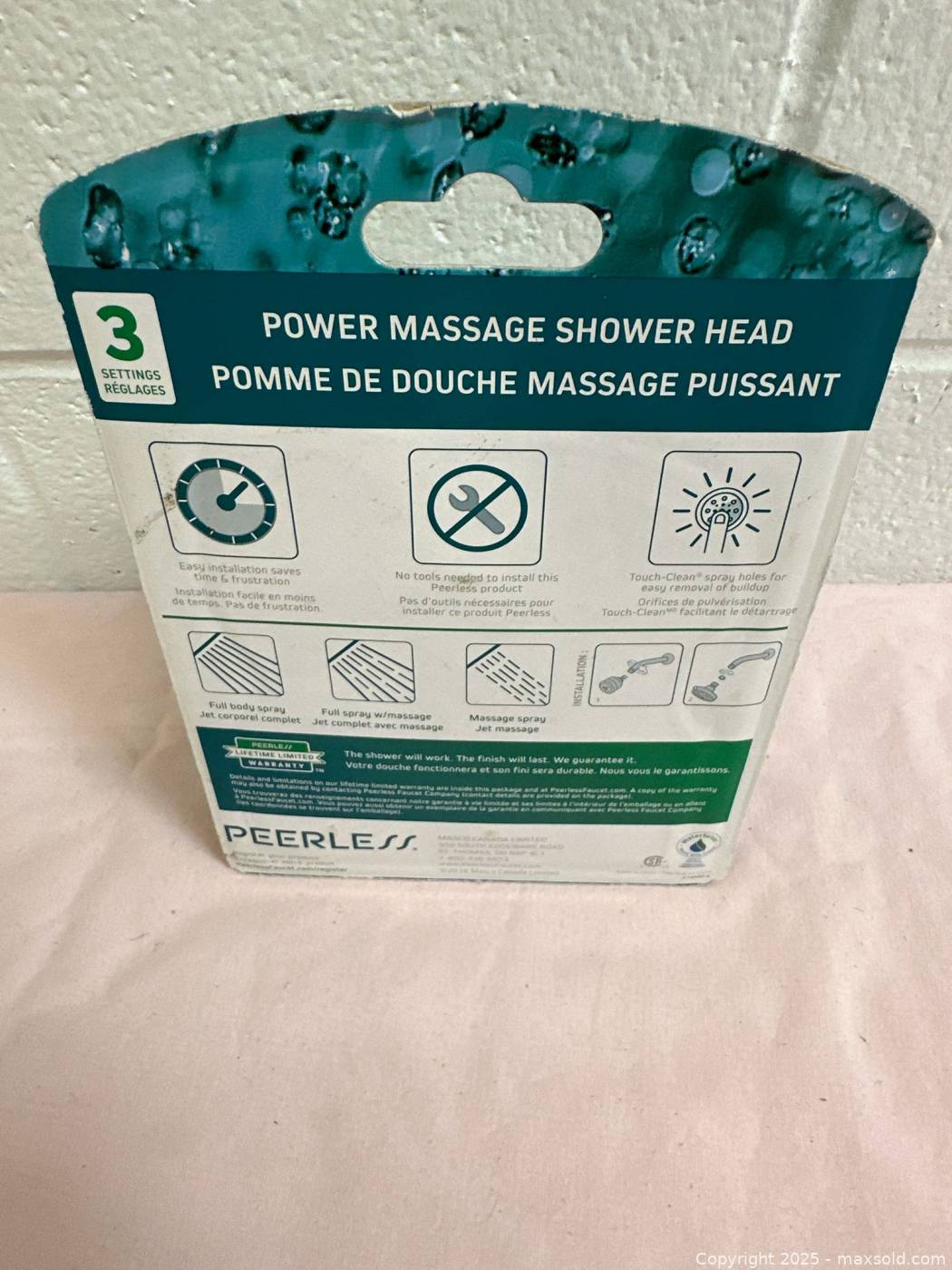 Peerless Power Massage Shower Head | Maxsold