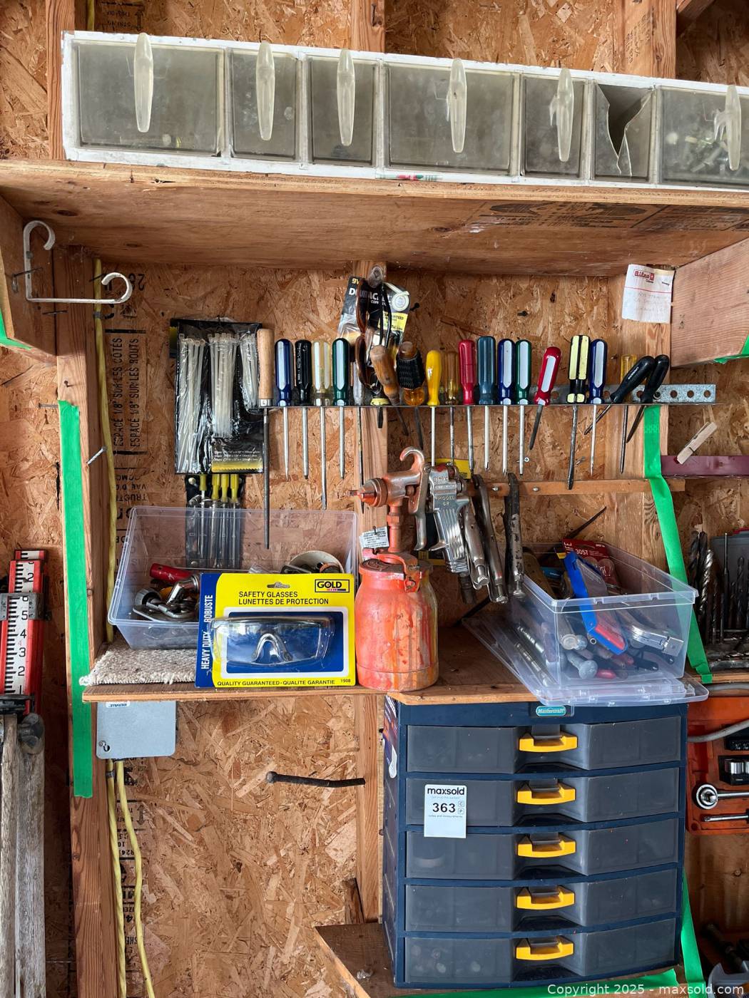 Workshop Hardware and Hand Tools Lot with Mastercraft Cabinet | Maxsold