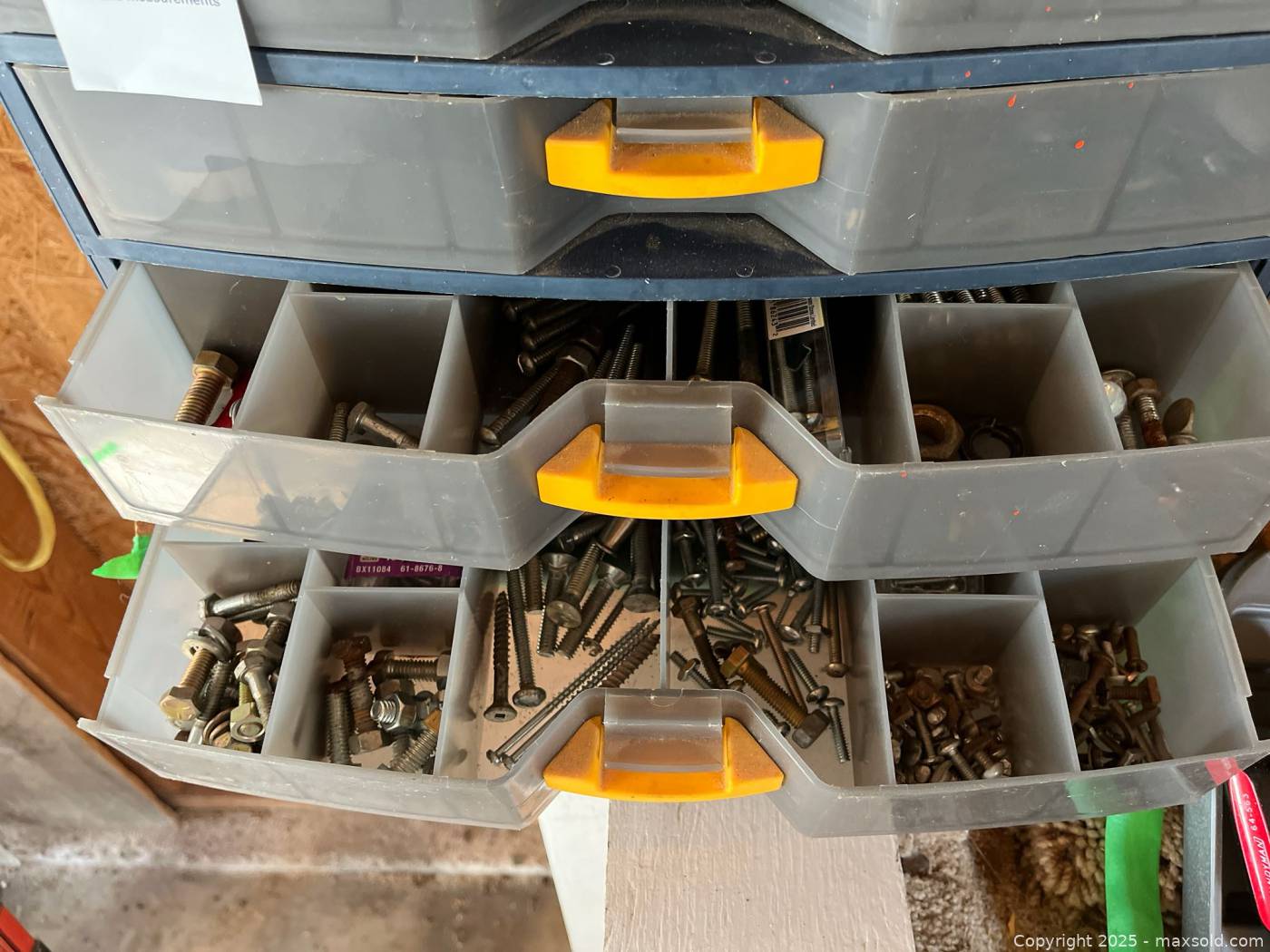 Workshop Hardware and Hand Tools Lot with Mastercraft Cabinet | Maxsold