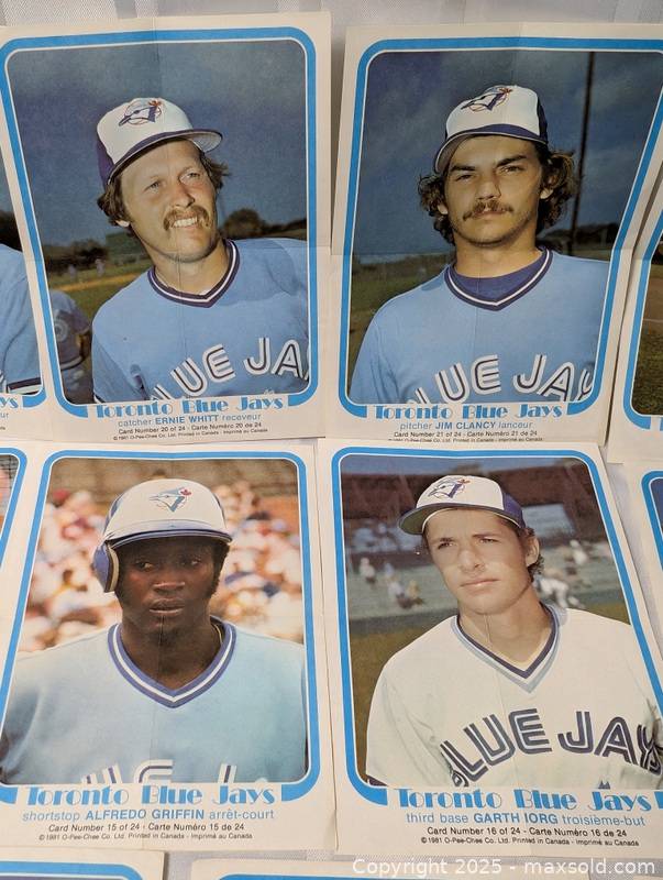 1981 OPC Toronto Blue Jays Player Posters | Maxsold