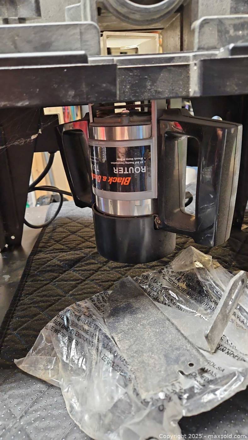 Black & Decker Router with Router Table and Accessories | Maxsold
