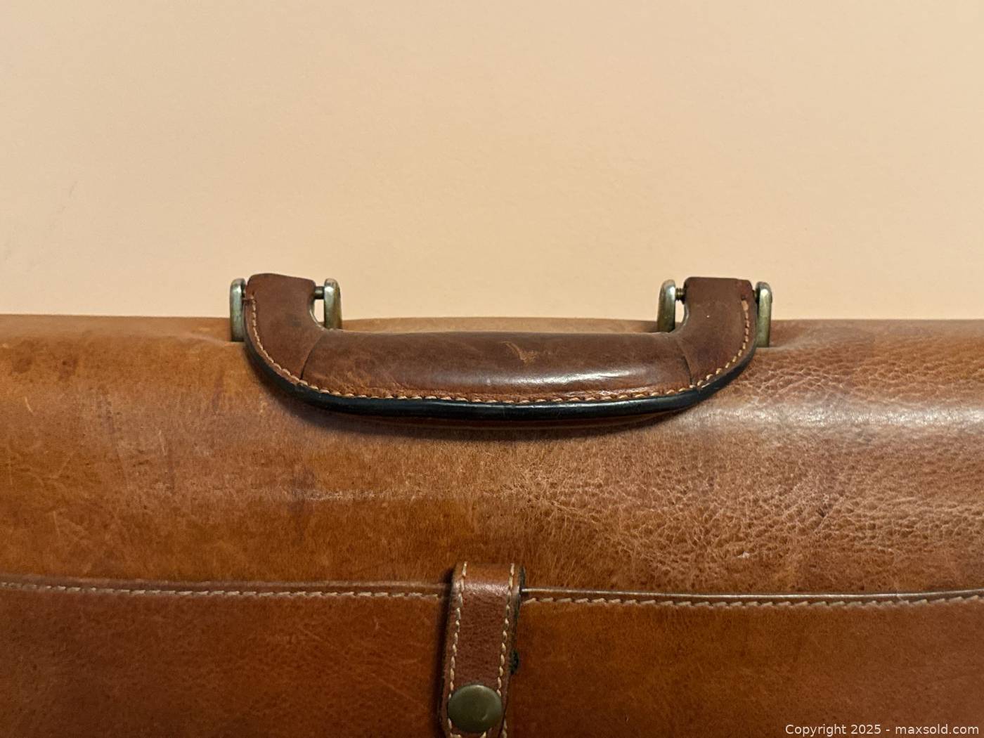 Vintage Maledetti Toscani Brown Genuine Leather Briefcase with Locking ...