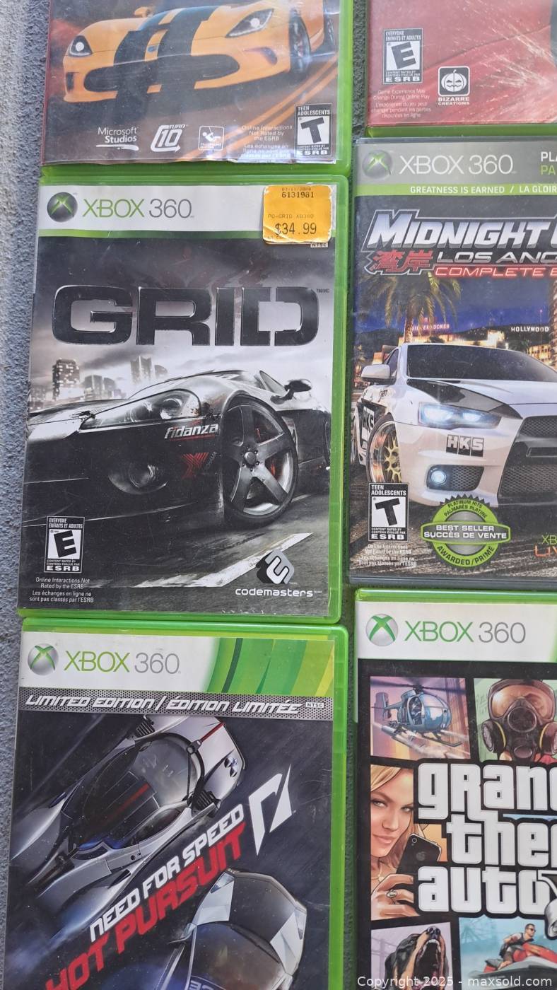11 Xbox 360 racing video games | Maxsold