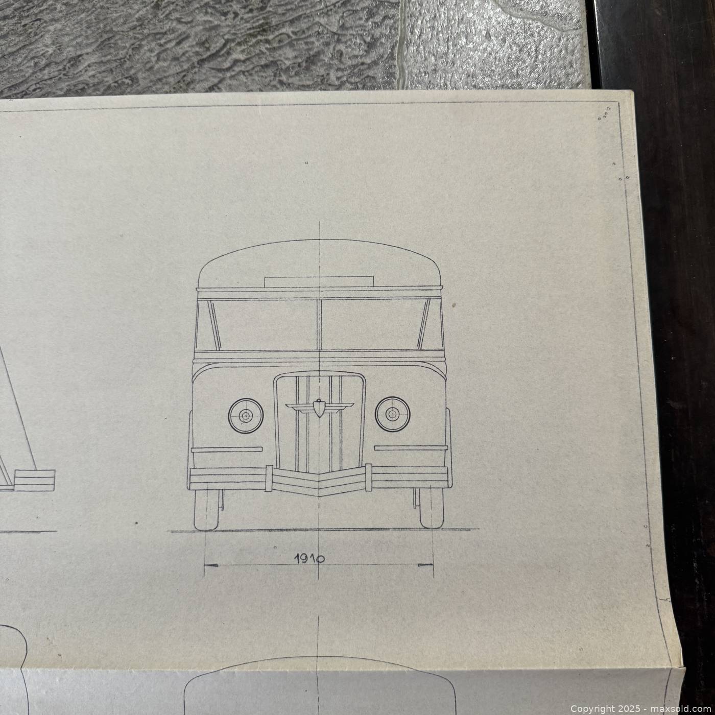 1935 Bus Design Blueprint | Maxsold