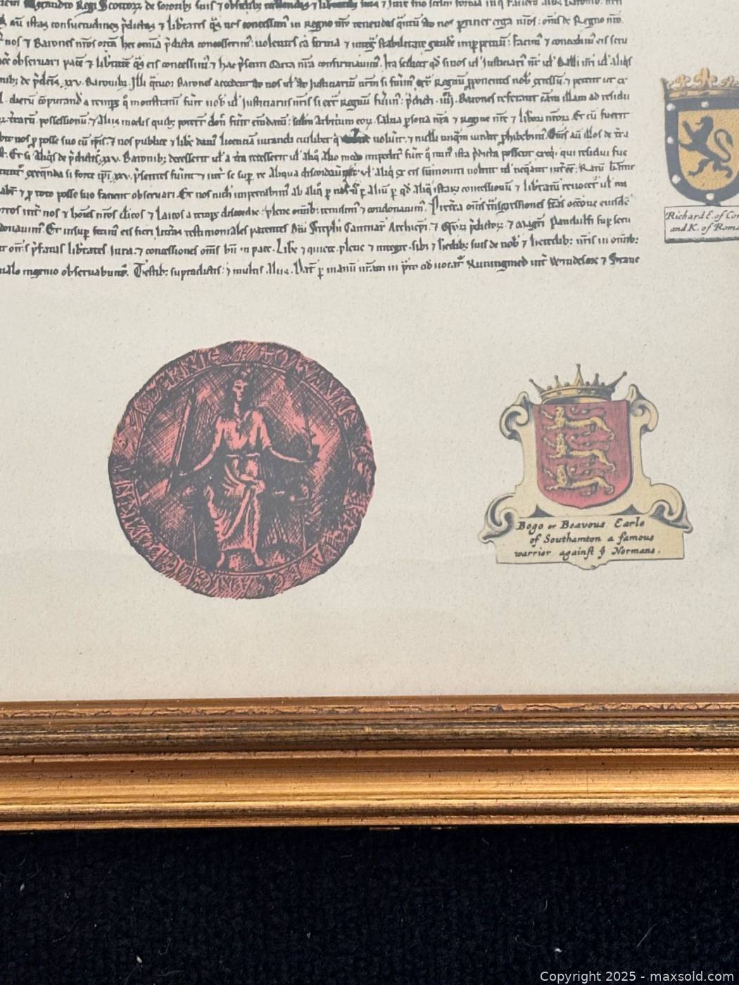 Magna Carta 1215 framed print | Maxsold