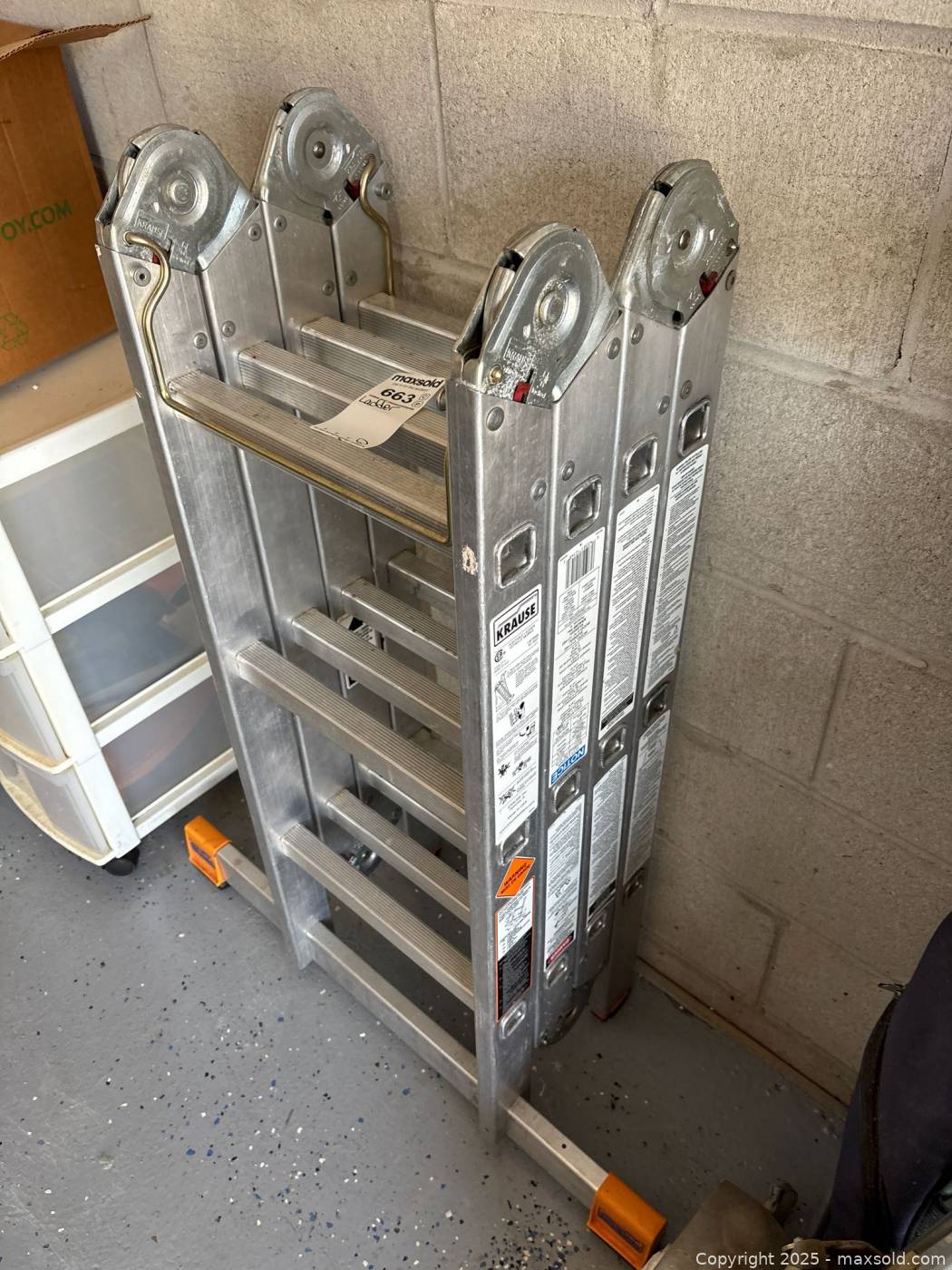 Krause MultiMatic Aluminum Folding Ladder | Maxsold