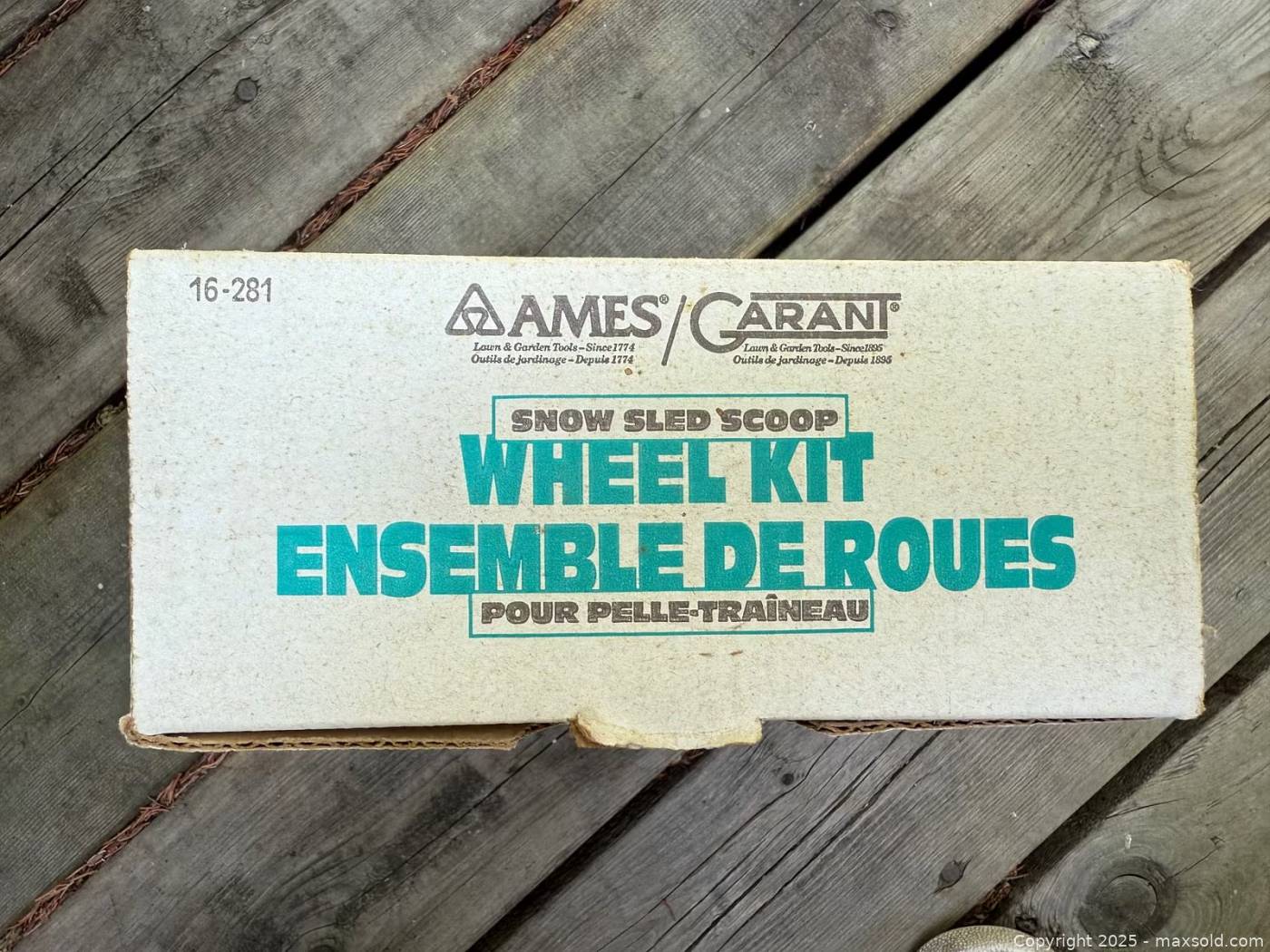 BNIB Ames/Garant snow sled scoop wheel kit | Maxsold