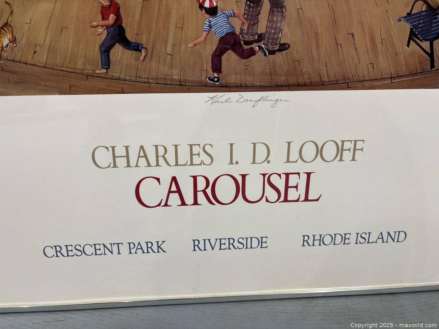 Signed and Numbered Charles I.D. Looff Carousel Print by Karl ...