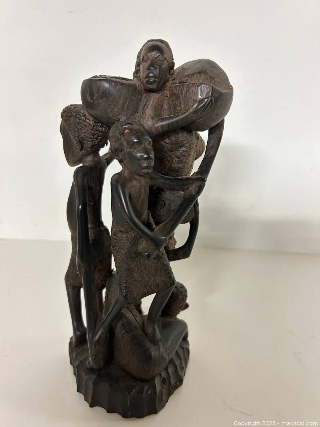 Makonde Tree of Life wood sculpture 8" | Maxsold