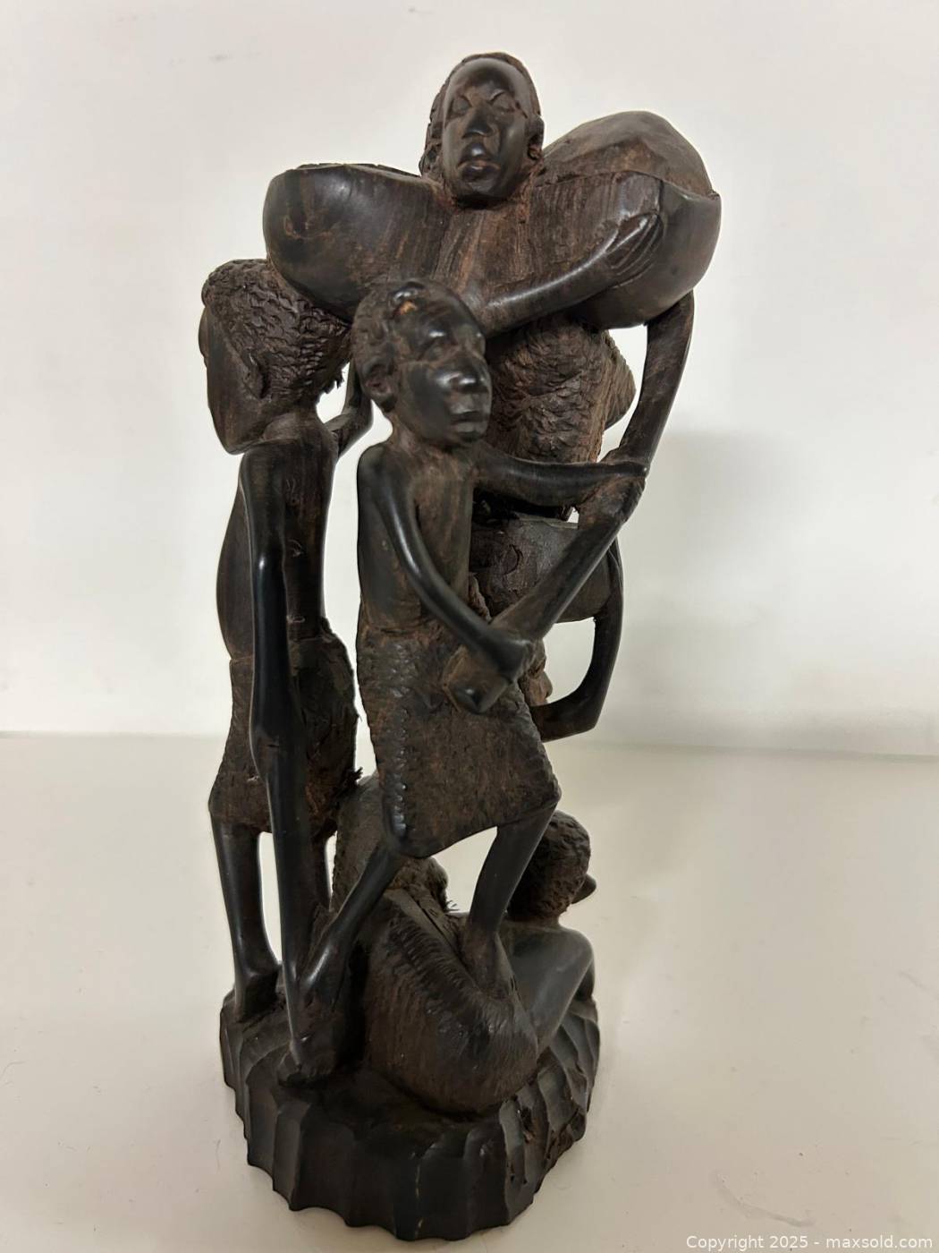 Makonde Tree of Life wood sculpture 8" | Maxsold