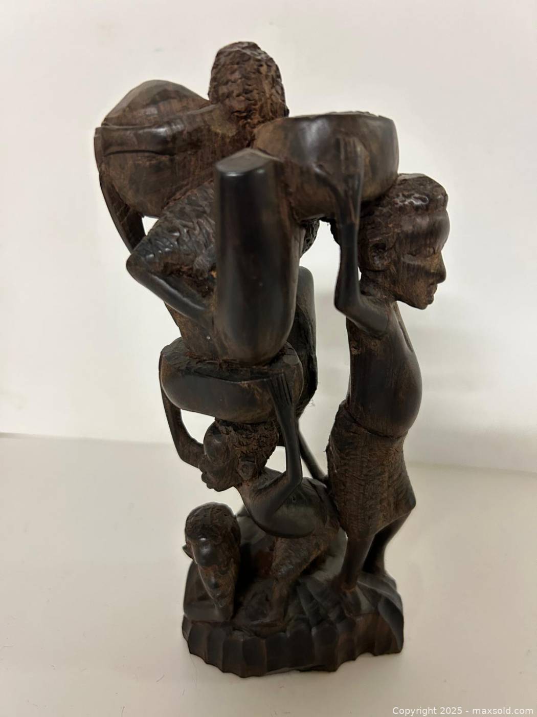 Makonde Tree of Life wood sculpture 8" | Maxsold