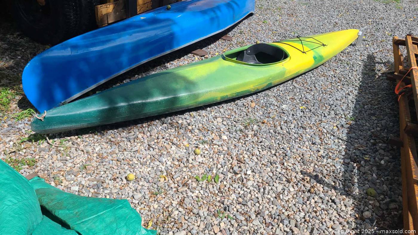 10-Foot Green and Yellow Plastic Kayak | Maxsold