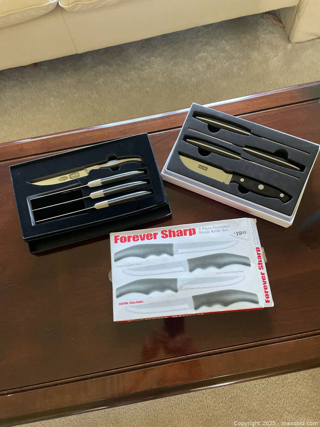 Set of 8-12 Stainless Steel Steak Cutting Utensils in Original Boxes ...