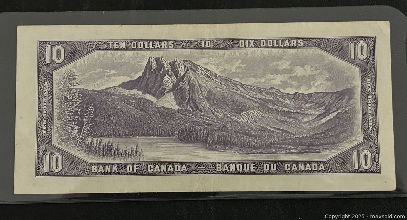 1954 Canadian Queen Elizabeth II $10 Banknote | Maxsold