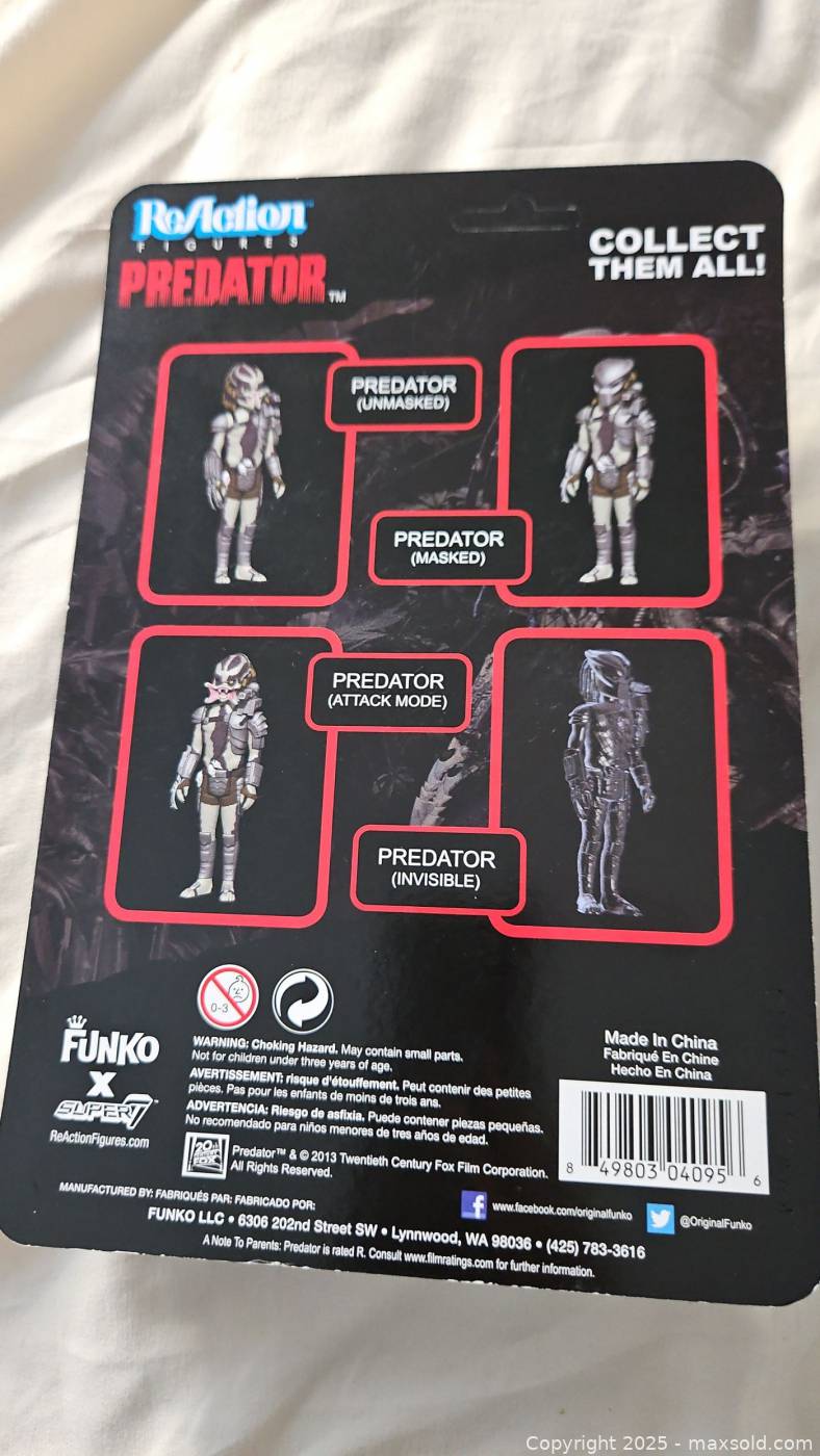 ReAction Predator Invisible Action Figure New on Card | Maxsold