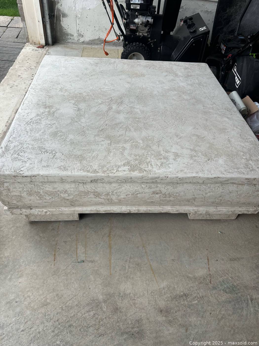 Vintage plaster square coffee table | Maxsold