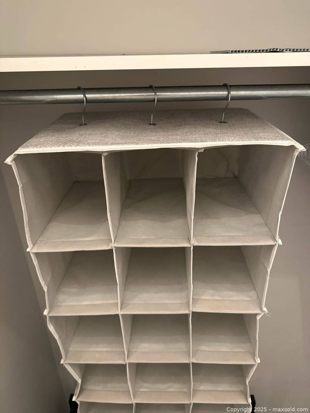 Closet organizer set with hanging cubby and shoe rack | Maxsold
