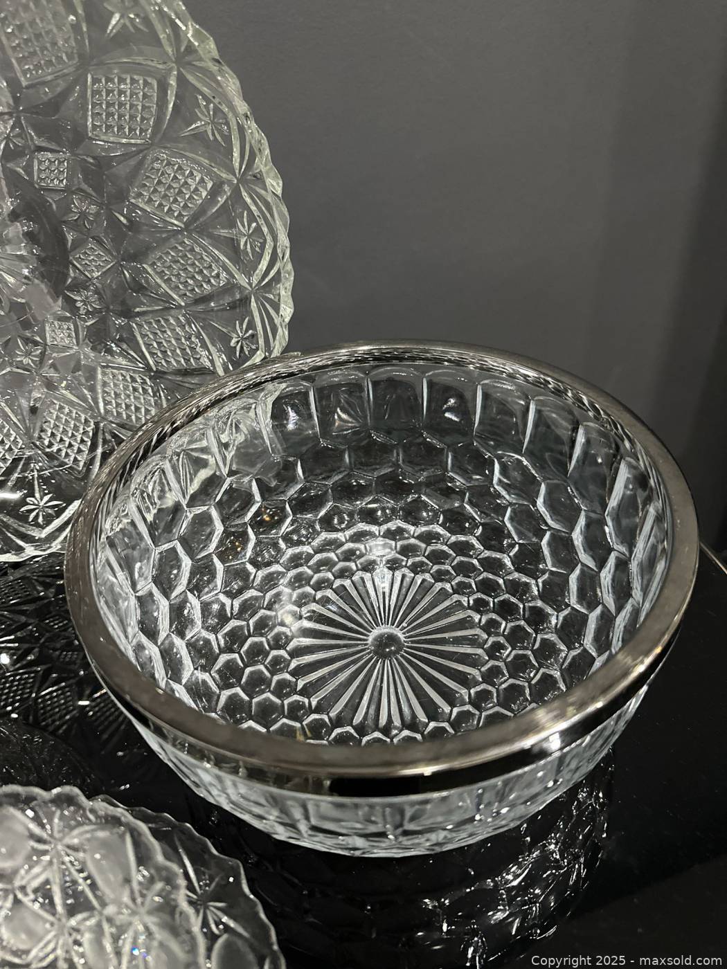 Cut And Pressed Glass Bowls And Servers, 5 Pieces | Maxsold