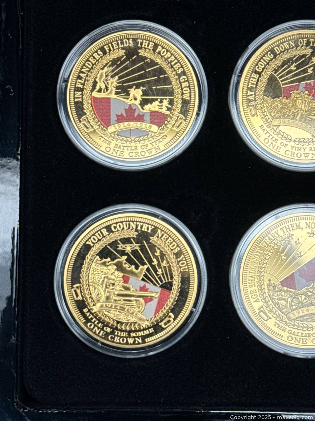 WWI Battles 24K Gold-Layered Coin Set | Maxsold