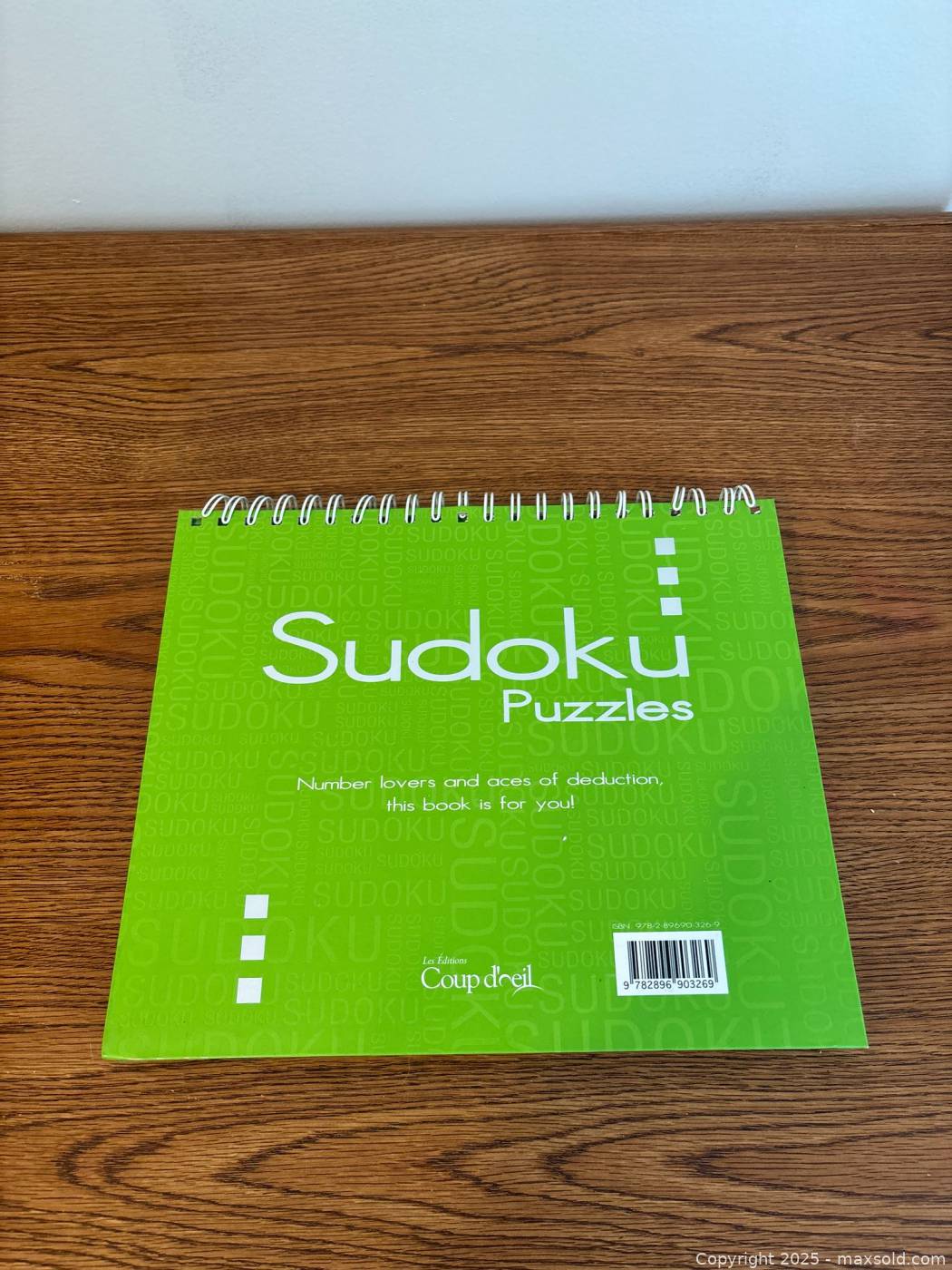 Sudoku puzzles spiral-bound book | Maxsold