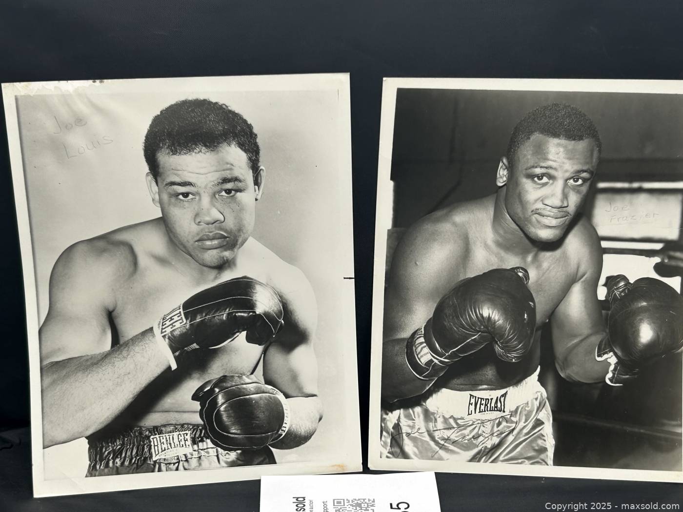Vintage 8x10 boxing promo photos Joe Louis & Joe Frazier | Maxsold