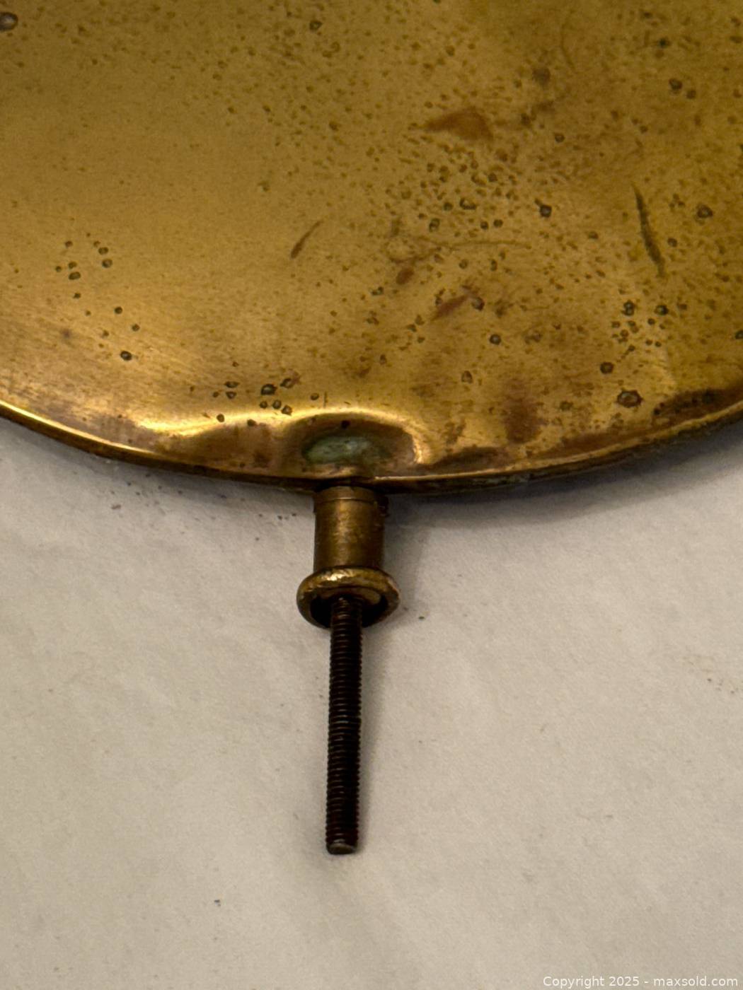 Antique brass and steel clock pendulum 41" | Maxsold