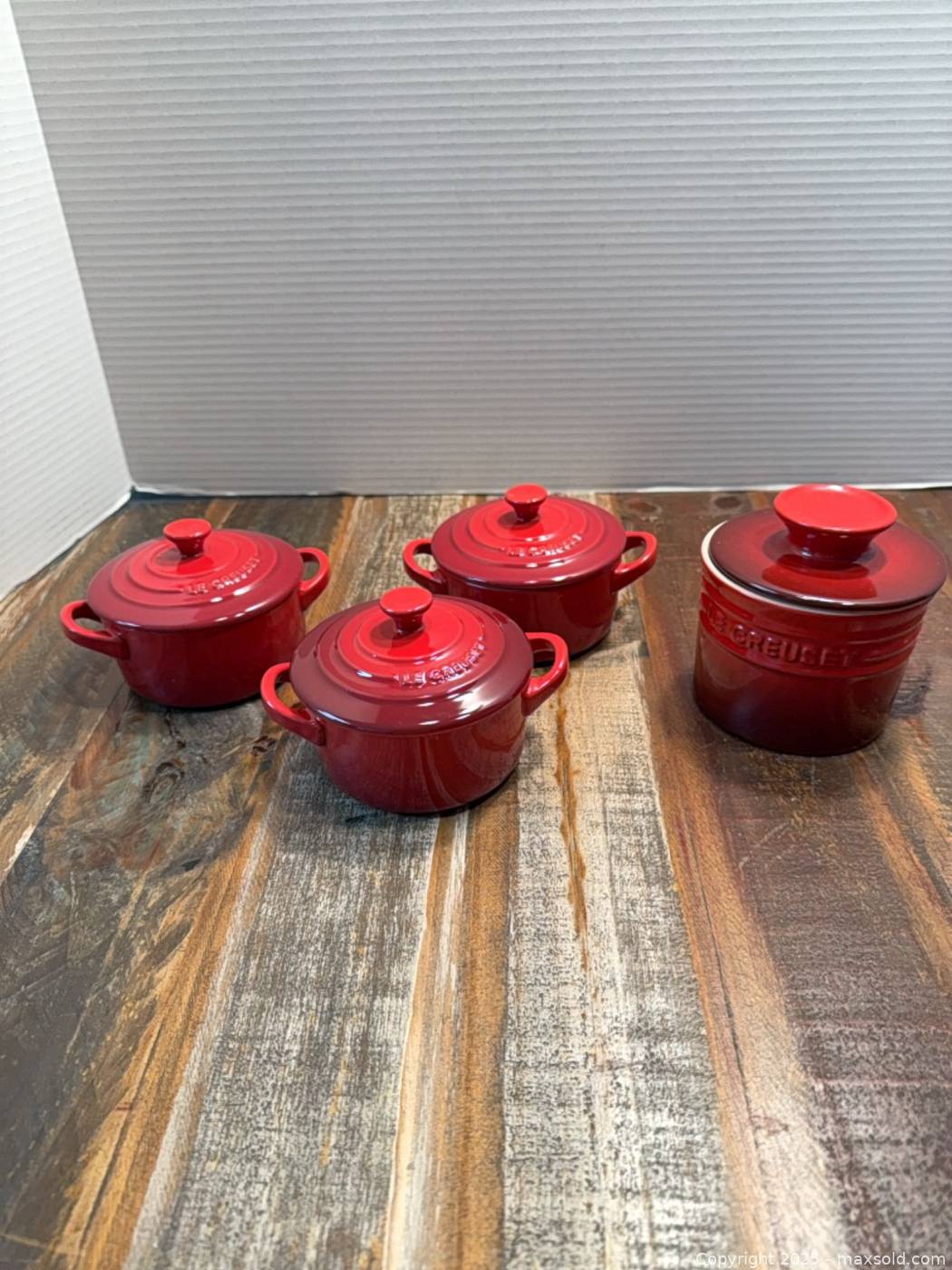 Le Creuset Mini Cocottes and Butter Bell | Maxsold