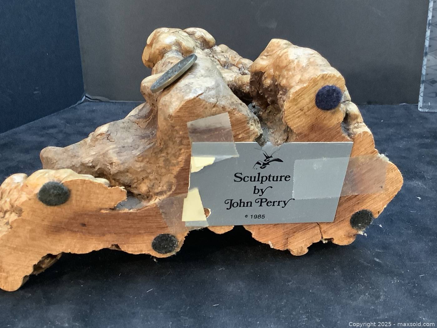 John Perry wildlife sculptures and wood bird | Maxsold