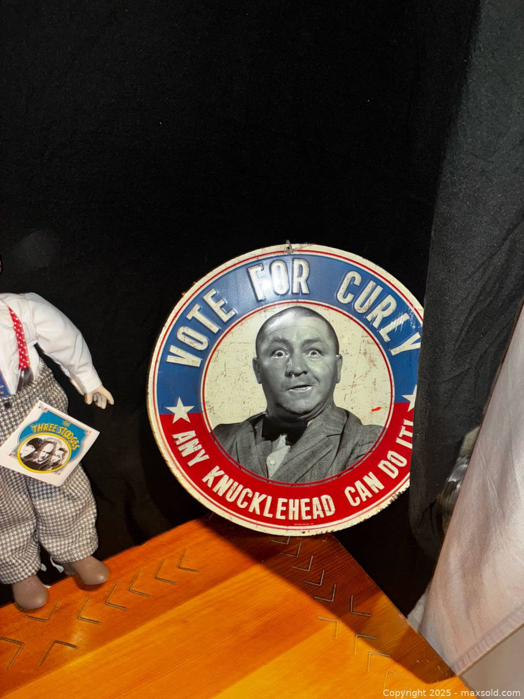 Three Stooges Dolls With Curly Sign | Maxsold