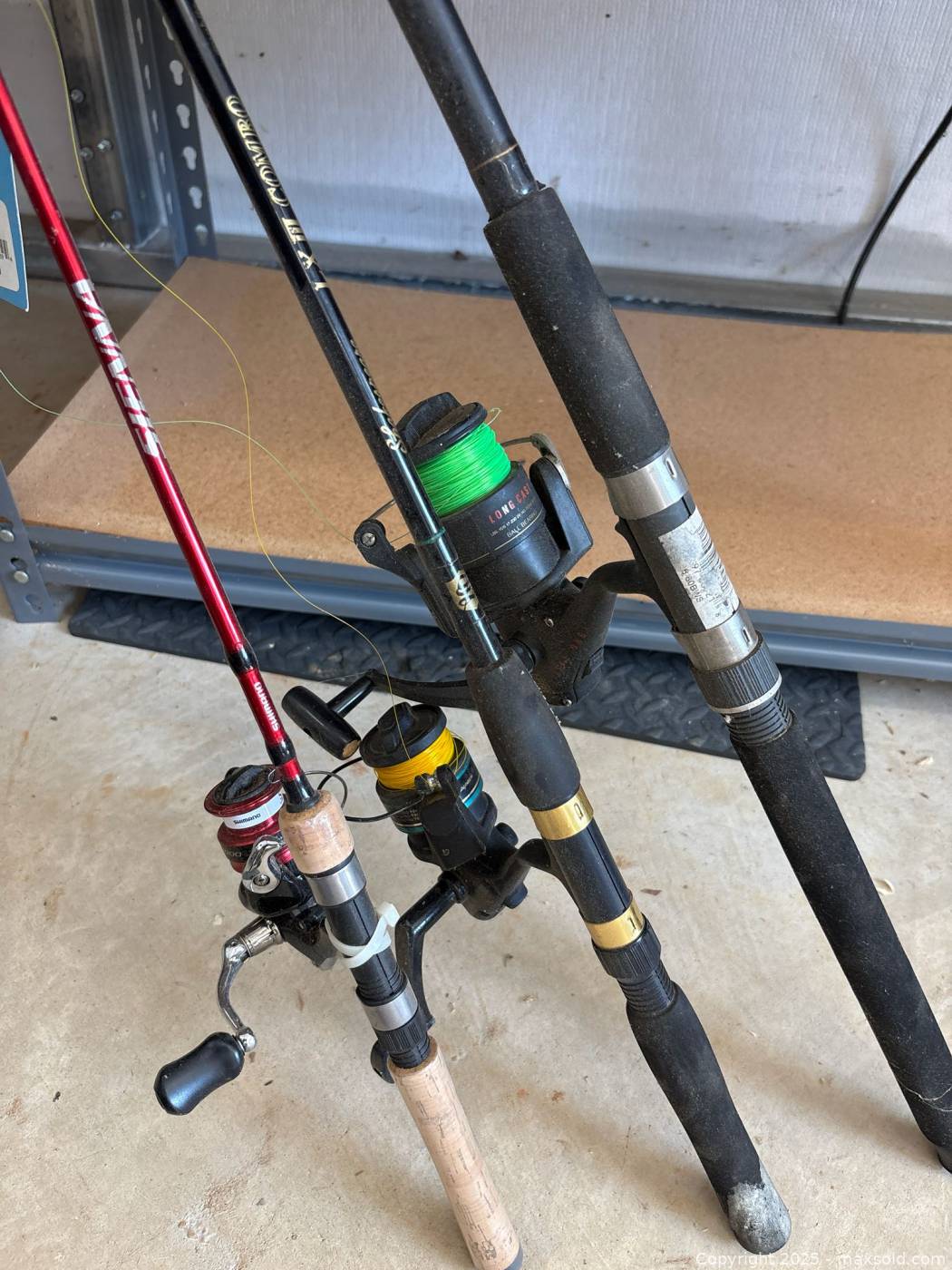 Coleman Propane Lantern, Grill Stove, 3 Spinning Rod & Reel Combos ...