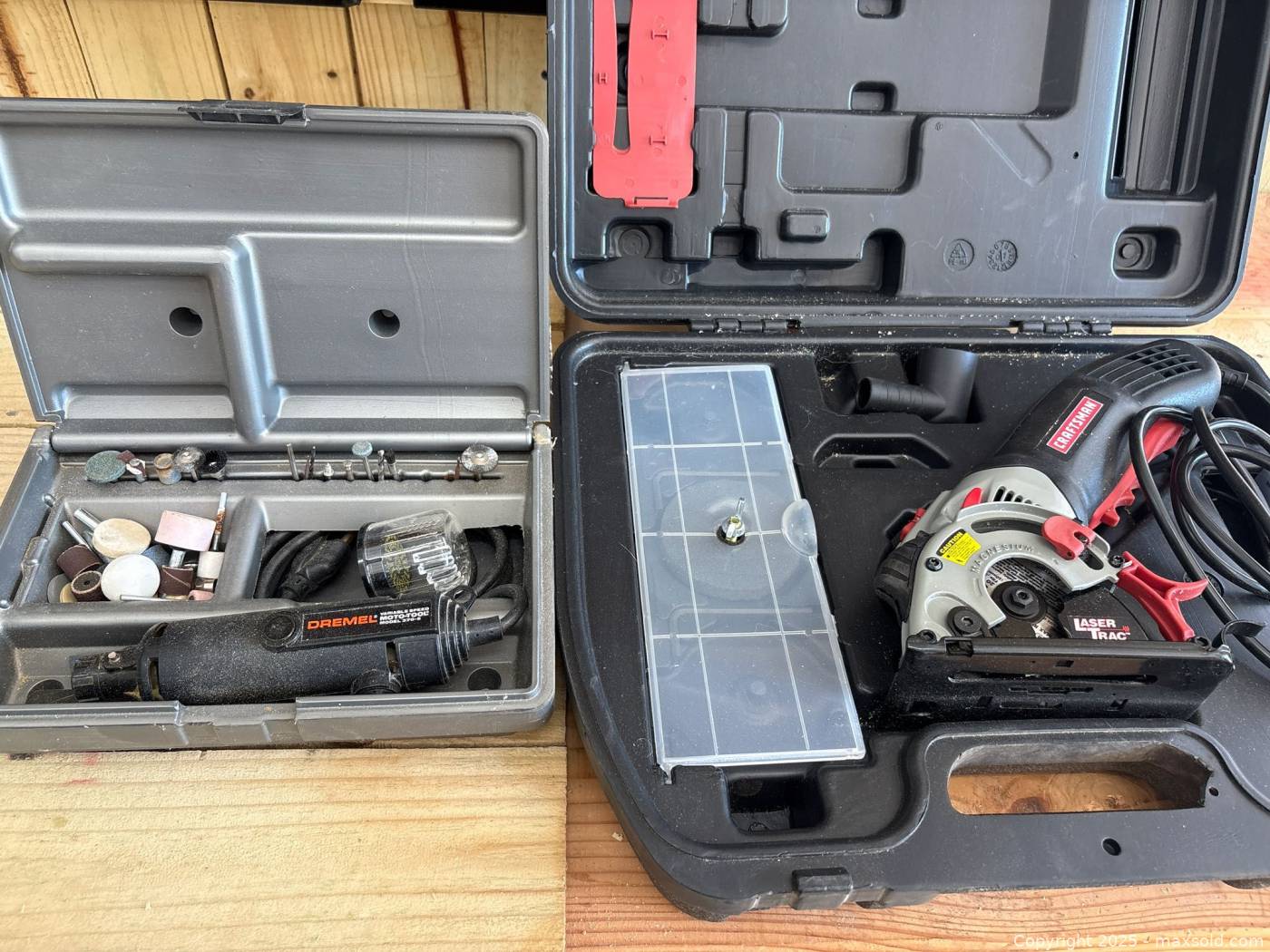 Dremel Moto-Tool 395 rotary tool & Craftsman Laser Trac circular saw ...