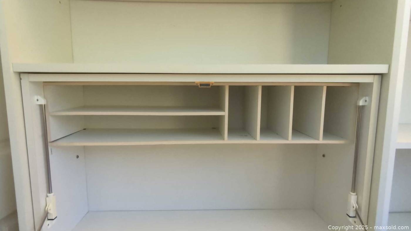 White Particle Board Desk Organizer Shelf Unit | Maxsold