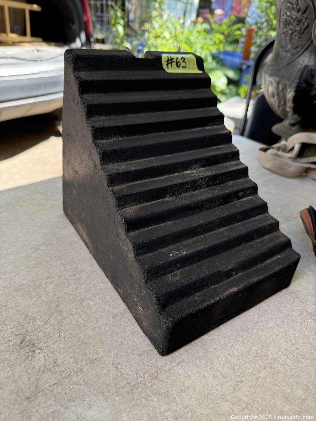 Solid Rubber Wheel Chock | Maxsold