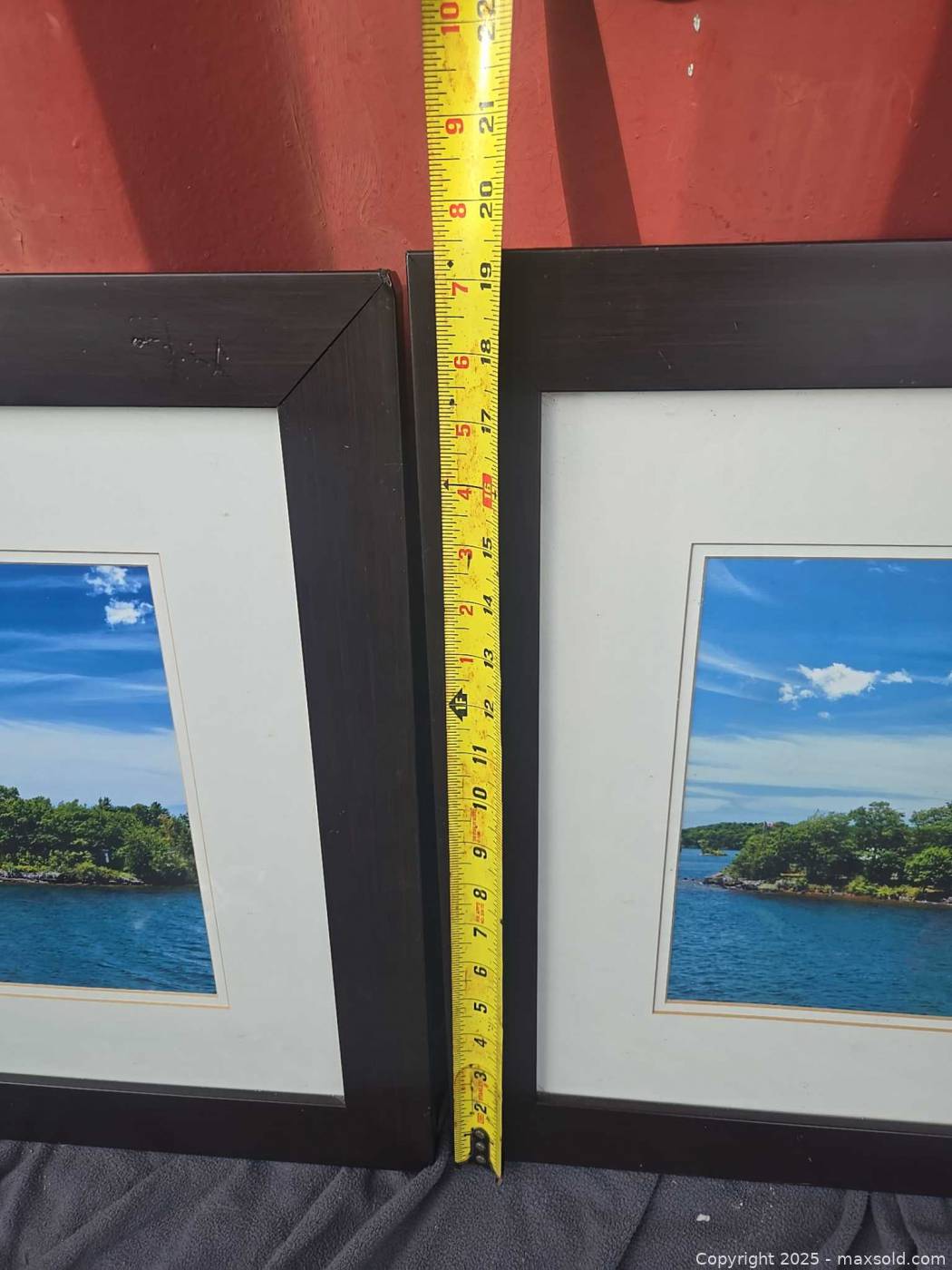 Set of 2 framed coastal landscape photo prints | Maxsold
